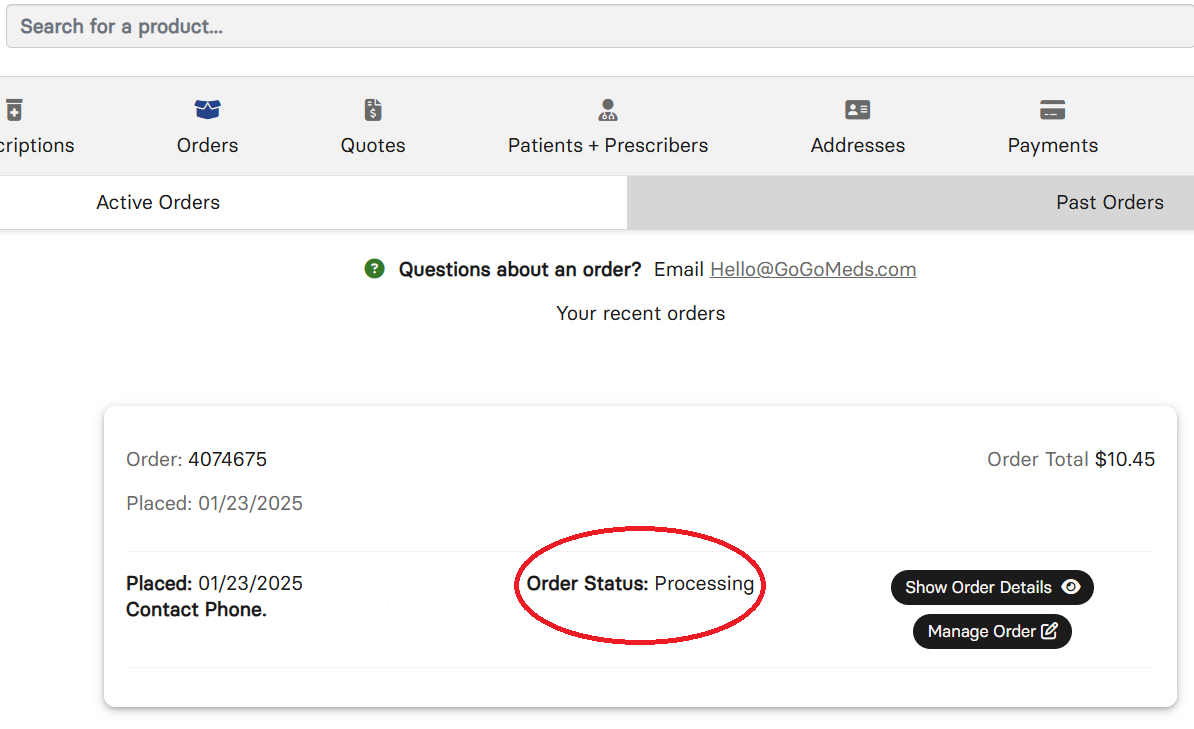 Locating Order Status & Shipping Information – GoGoMeds